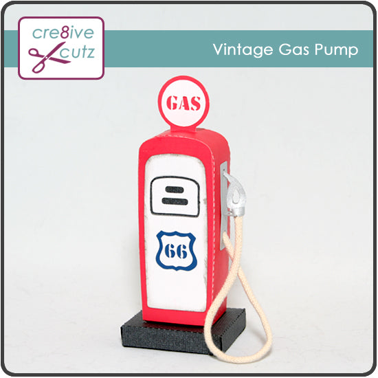 Vintage Gas Pump 3D Papercrafting Pattern – Cre8ive Cutz