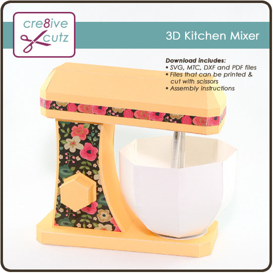 Kitchen Mixer - 3D Paper Craft Project – Cre8ive Cutz