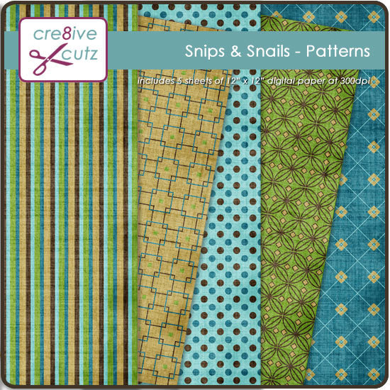 Snips & Snails Digital Paper Pack – Cre8ive Cutz