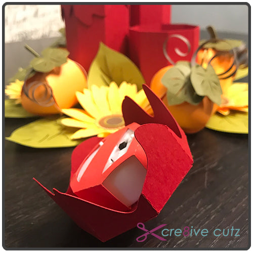 Holiday Candles Table Centerpiece - 3D Paper Thanksgiving Decoration ...