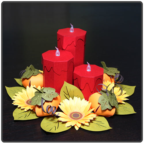 Holiday Candle Centerpiece 3D Papercrafting Bundle – Cre8ive Cutz