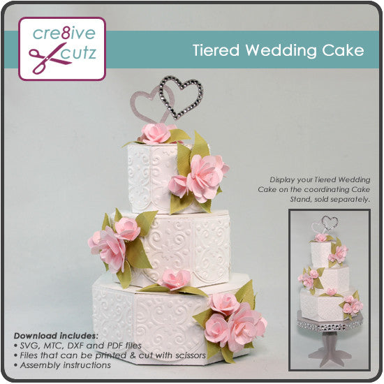 Tiered Wedding Cake 3D SVG Project – Cre8ive Cutz
