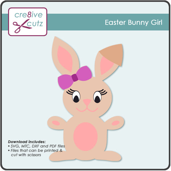 Easter Bunny Girl - Free Papercraft Pattern – Cre8ive Cutz
